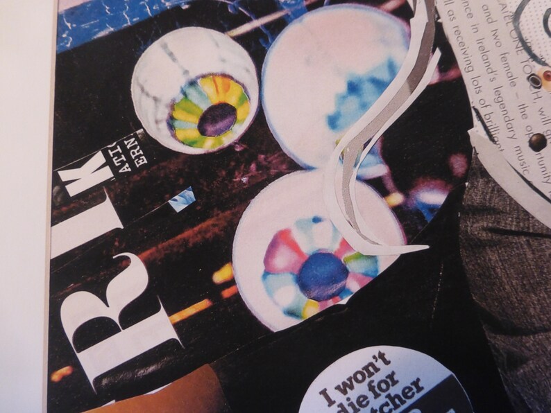 Rik Mayall Rik the Young Ones Paper Collage Portrait. Limited Edition ...