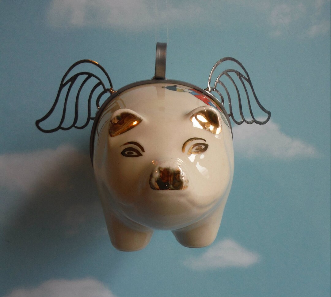 Flying Pig Vintage Mother Goose Design - Etsy