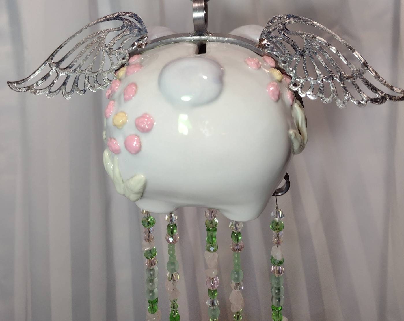 Flying Pig Wind Chime With Mint Green Chimes - Etsy