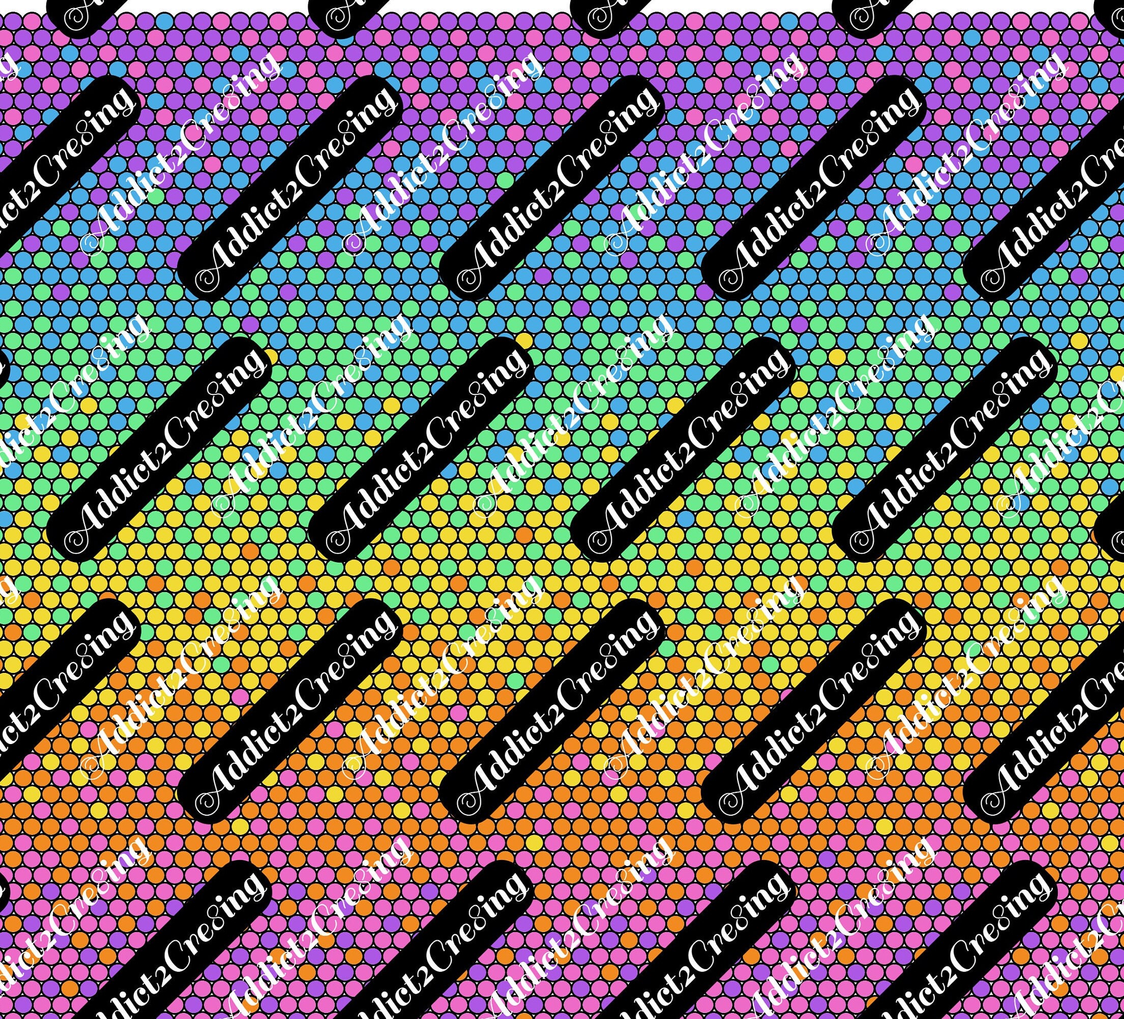 Rainbow Rhinestone Templates, Template, Pattern, Ombre, Tumbler, 20 Oz ...