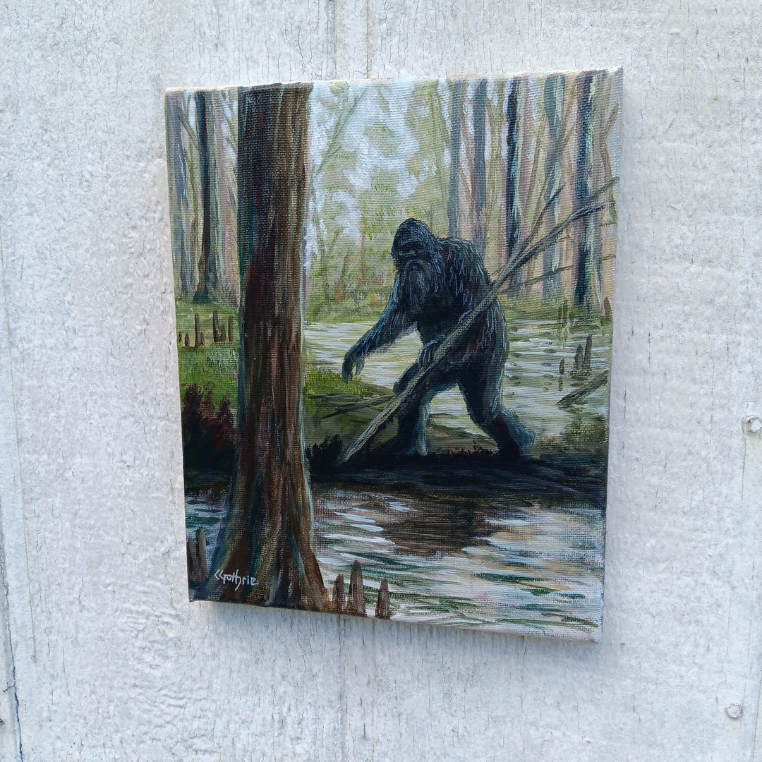 Hand-painted Bigfoot Painting on 8 "x 10" Canvas - Etsy