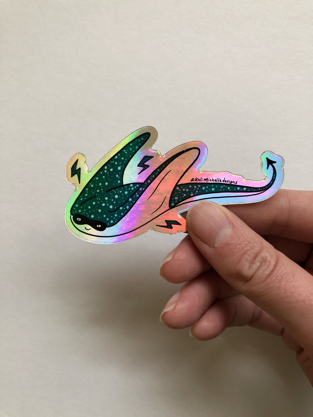 Stingray Vinyl Holographic Sticker - Etsy