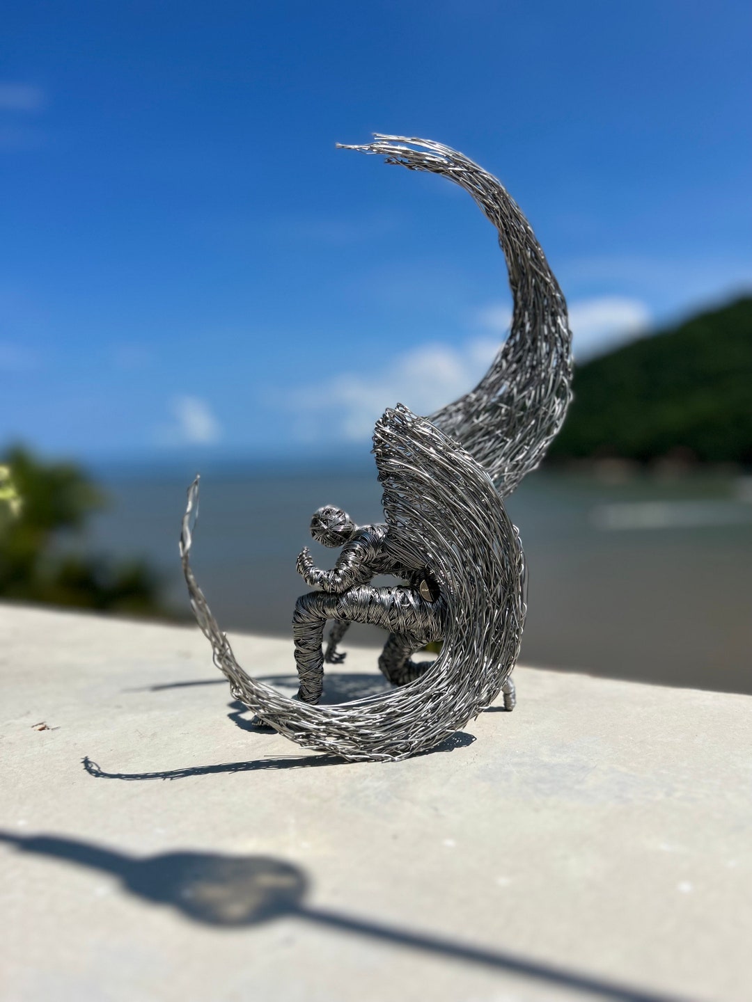 Fallen Angel Wire Sculpture - Etsy