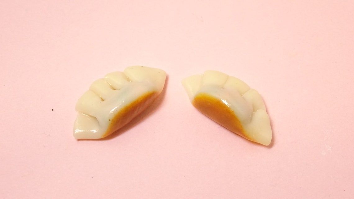Dumpling Earrings Food Jewelry Polymer Clay Charm Miniature | Etsy