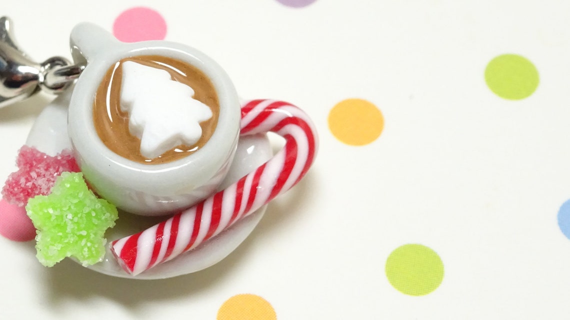 Hot Chocolate Charm Christmas Charmfood Jewelry Polymer - Etsy