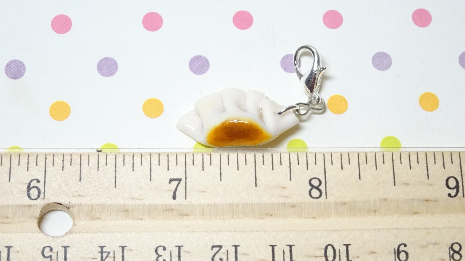 Dumpling Charm Food Jewelry Polymer Clay Charm Miniature - Etsy