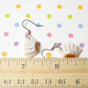 Dumpling Earrings, Food Jewelry, Polymer Clay Charm, Miniature Food ...