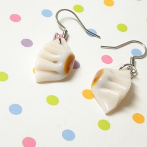 Dumpling Earrings, Food Jewelry, Polymer Clay Charm, Miniature Food ...