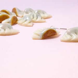 Dumpling Earrings Food Jewelry Polymer Clay Charm Miniature | Etsy