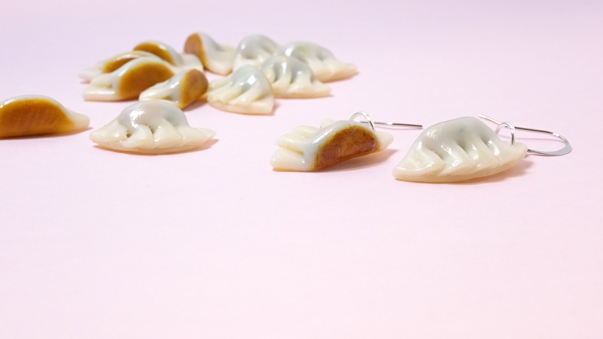Dumpling Earrings Food Jewelry Polymer Clay Charm Miniature | Etsy