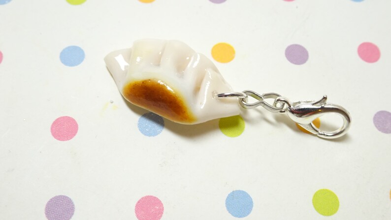 Dumpling Charm Food Jewelry Polymer Clay Charm Miniature - Etsy