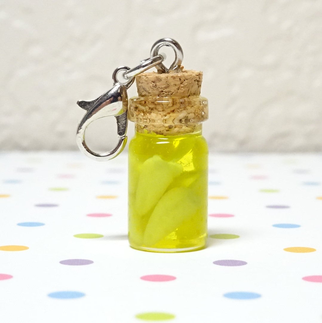Pickle Jar Charm Pepperoncini Charm Polymer Clay Charm Food | Etsy