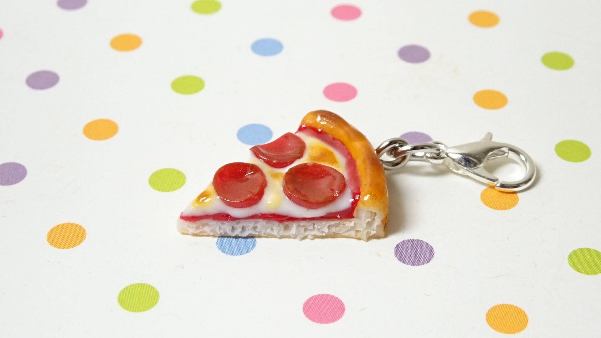 Pizza Charm Polymer Clay Charm Food Jewelry Food Charm - Etsy.de