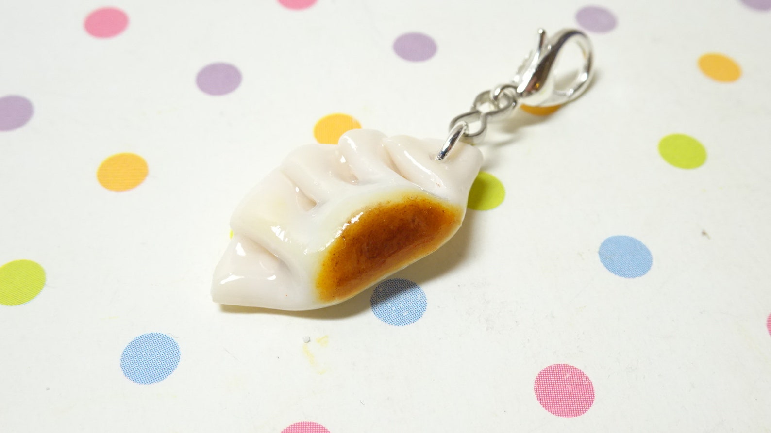 Dumpling Charm Food Jewelry Polymer Clay Charm Miniature | Etsy
