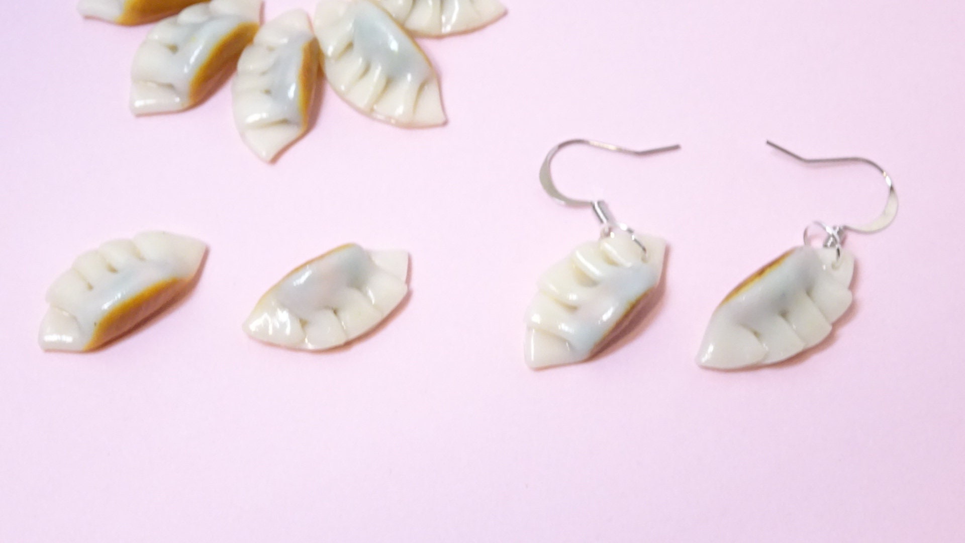 Dumpling Earrings Food Jewelry Polymer Clay Charm Miniature | Etsy