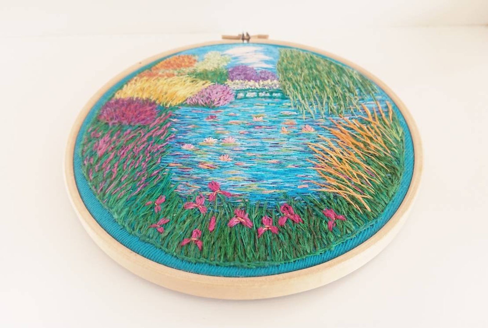 Thread Painting Inspired by Claude Monet. Hand Embroidery. - Etsy