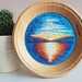 Framed Thread Painting Sunset. Hand Embroidery Marine - Etsy