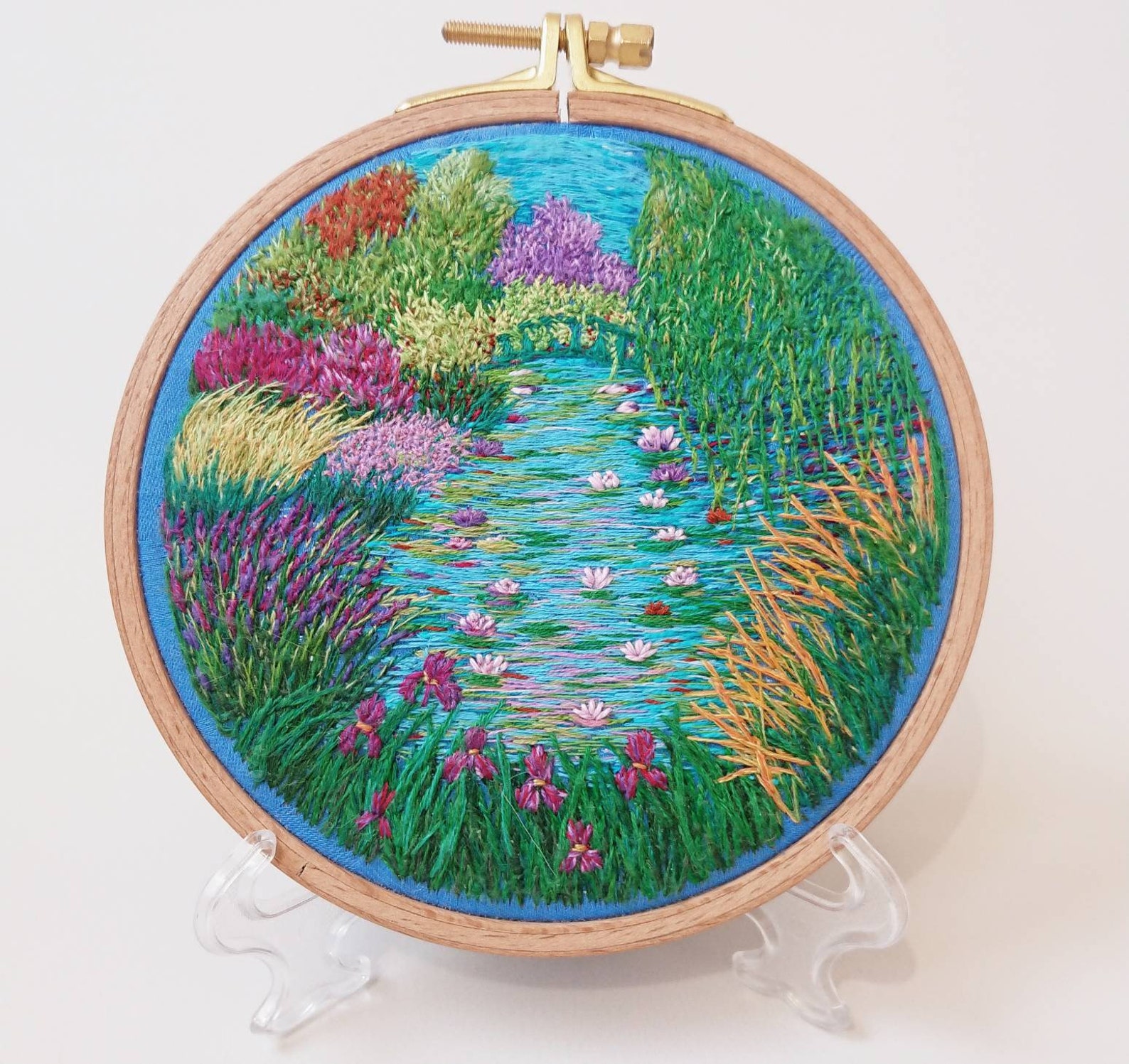 Thread Painting Inspired by Claude Monet. Hand Embroidery. | Etsy