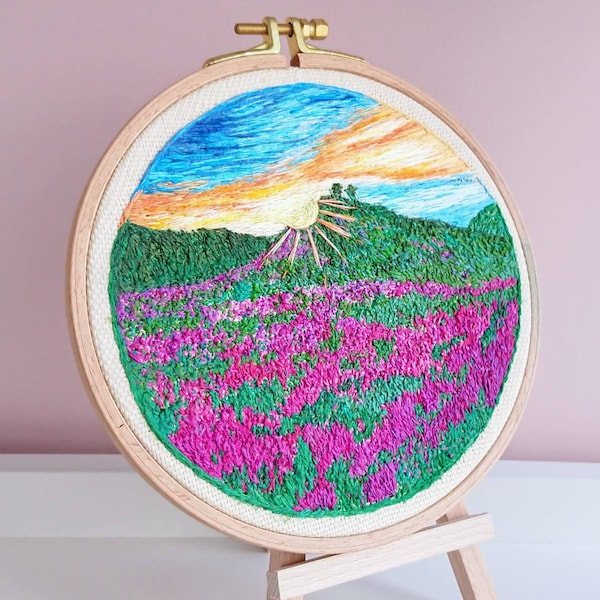 Embroidered Landscape Pattern - Etsy