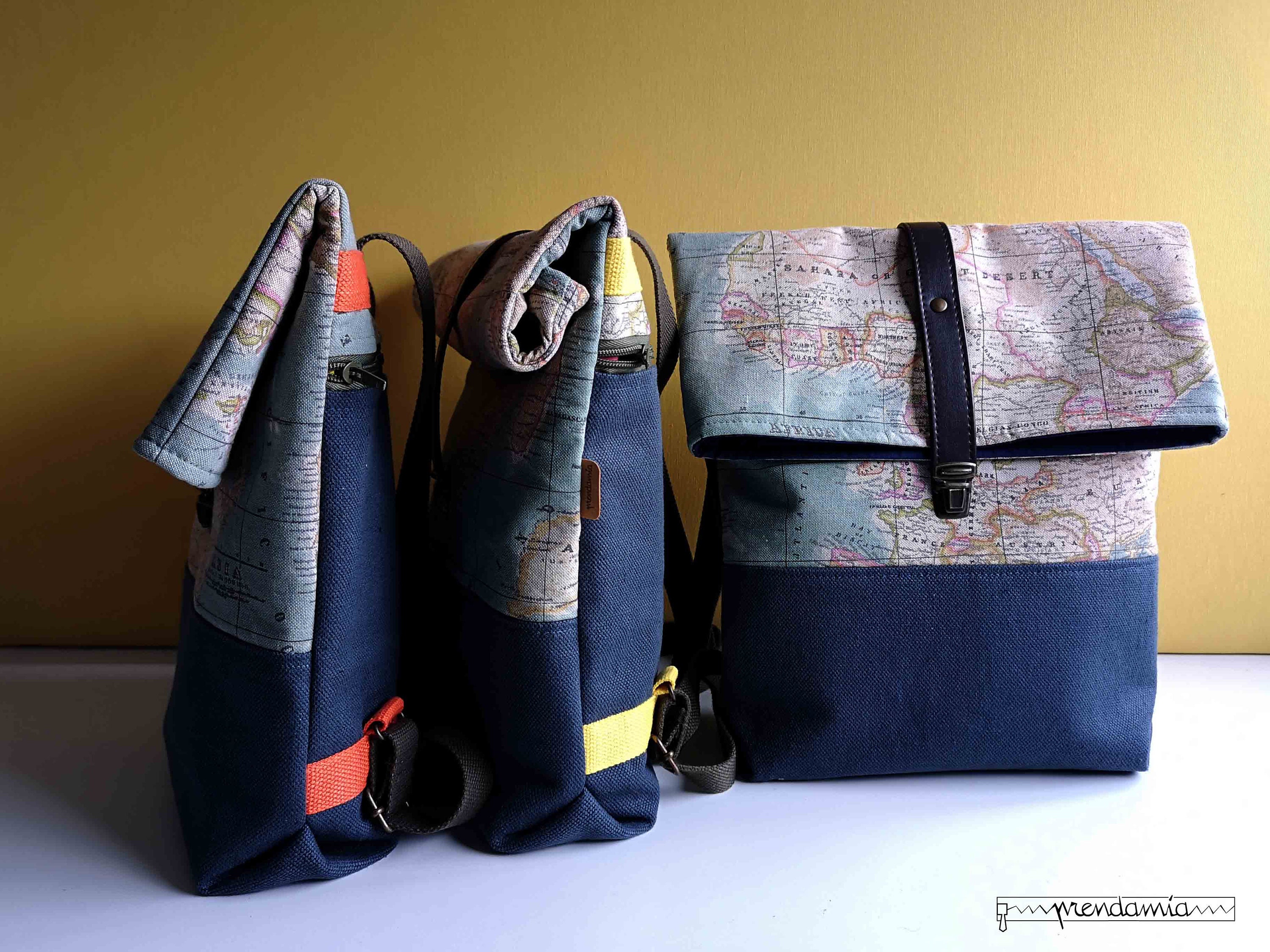 Map backpack canvas map backpack travel backpack design | Etsy