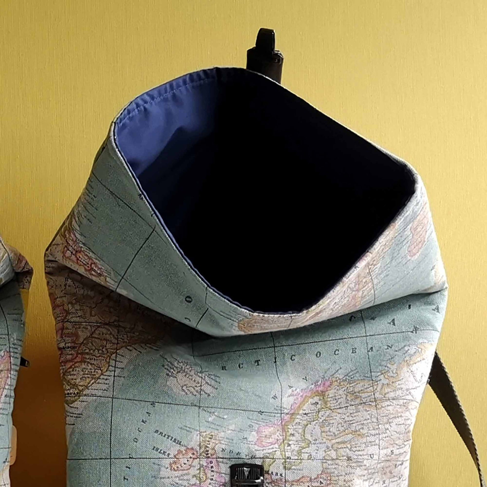 Map backpack canvas map backpack travel backpack design | Etsy