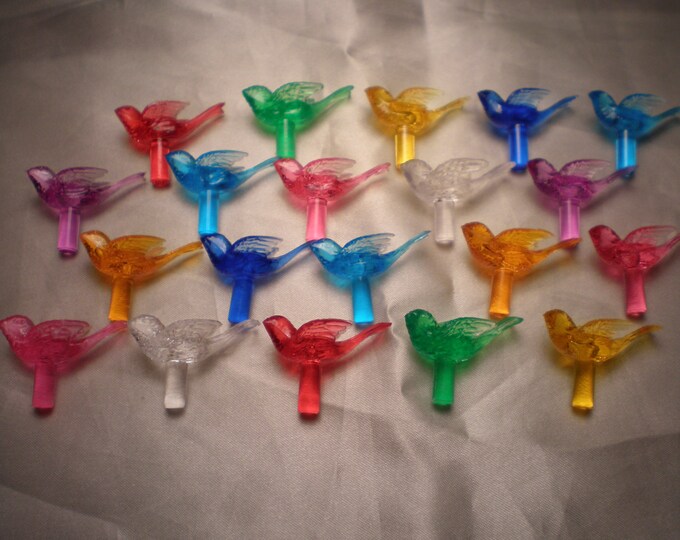 Ceramic Christmas Tree Bulbs 20 Detailed Dove Lights 9 Colors! ...low ...