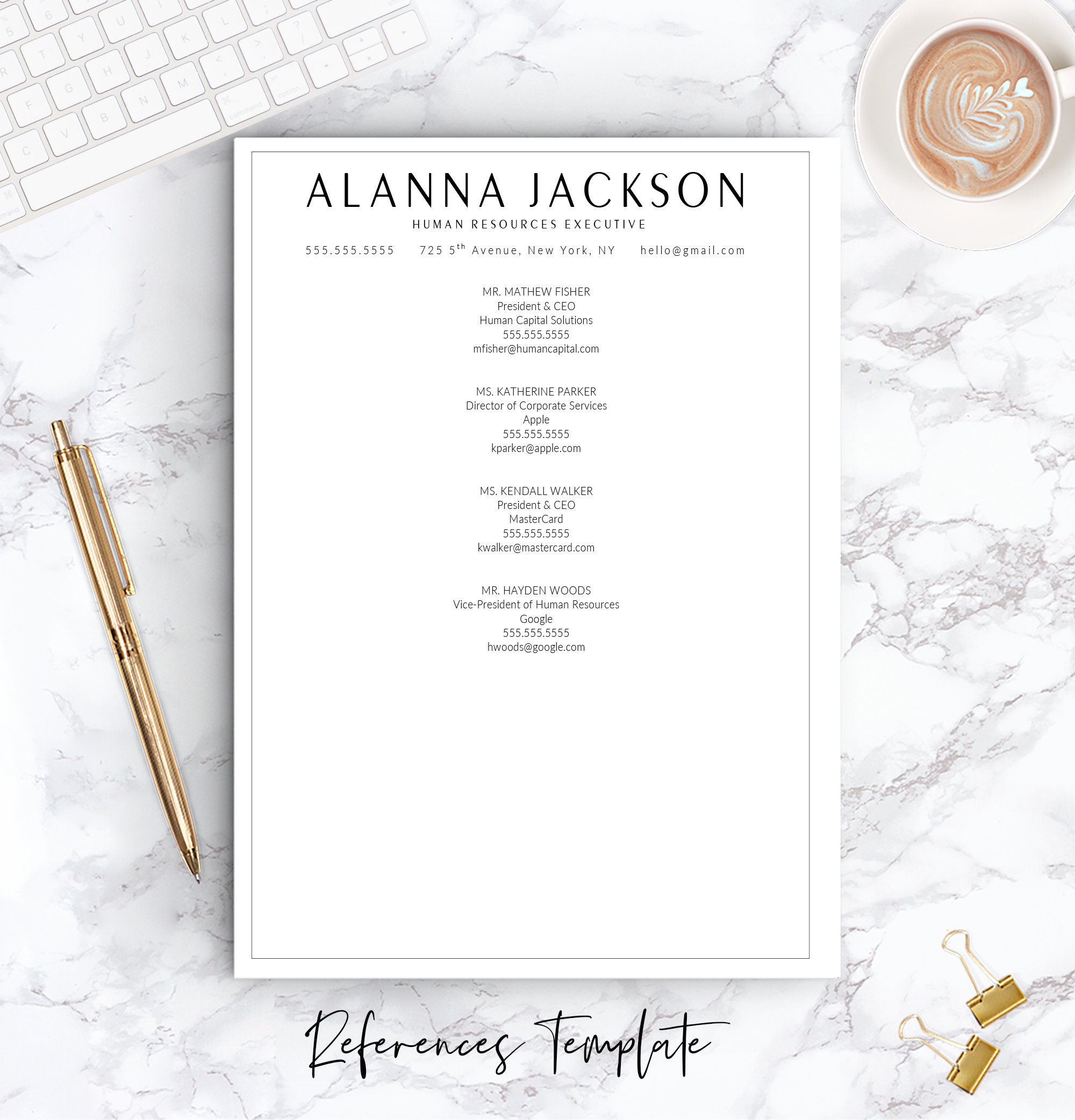 Professional Resume Template for Word 1 2 and 3 Page Resume | Etsy