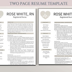 Nurse Resume Template + Free Cover Letter | Nurse Resume | Nurse CV ...