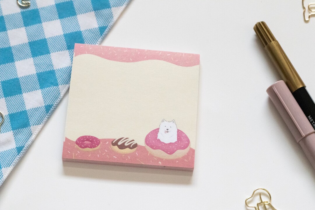 Samoyed Donut Shop Sticky Notes - Etsy