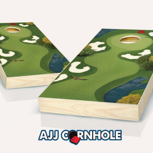 Hole in One Cornhole Set With Bags Golf Cornhole Set Golf - Etsy