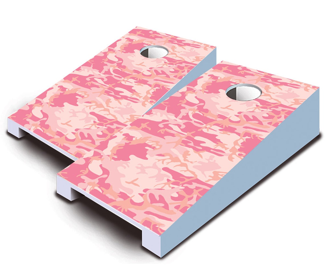 Pink Camotabletop Cornhole Set With Bags Desktop Cornhole - Etsy