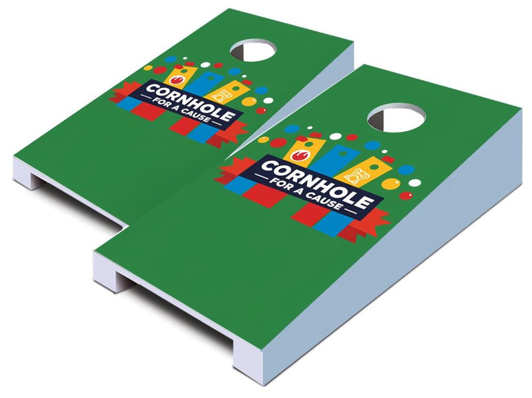 Cornhole for A Cause Green Background Cornhole Set With Bags - Desktop ...