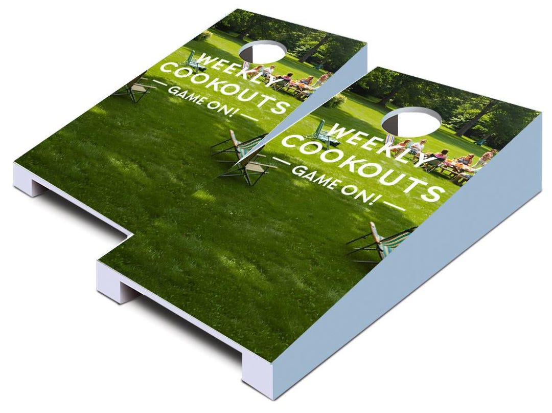 Weekly Cookouts Game on Cornhole Set With Bags - Desktop Cornhole ...