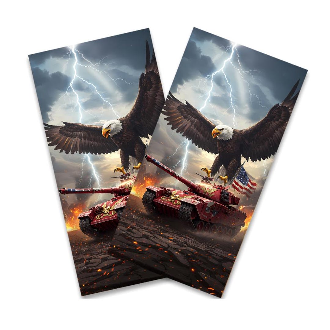 Eagle Grabbing Tank Cornhole Wraps - Cornhole Wraps - Cornhole Skins ...