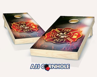 Fire Department Cornhole Set With Bags Cornhole Set Cornhole Quality ...