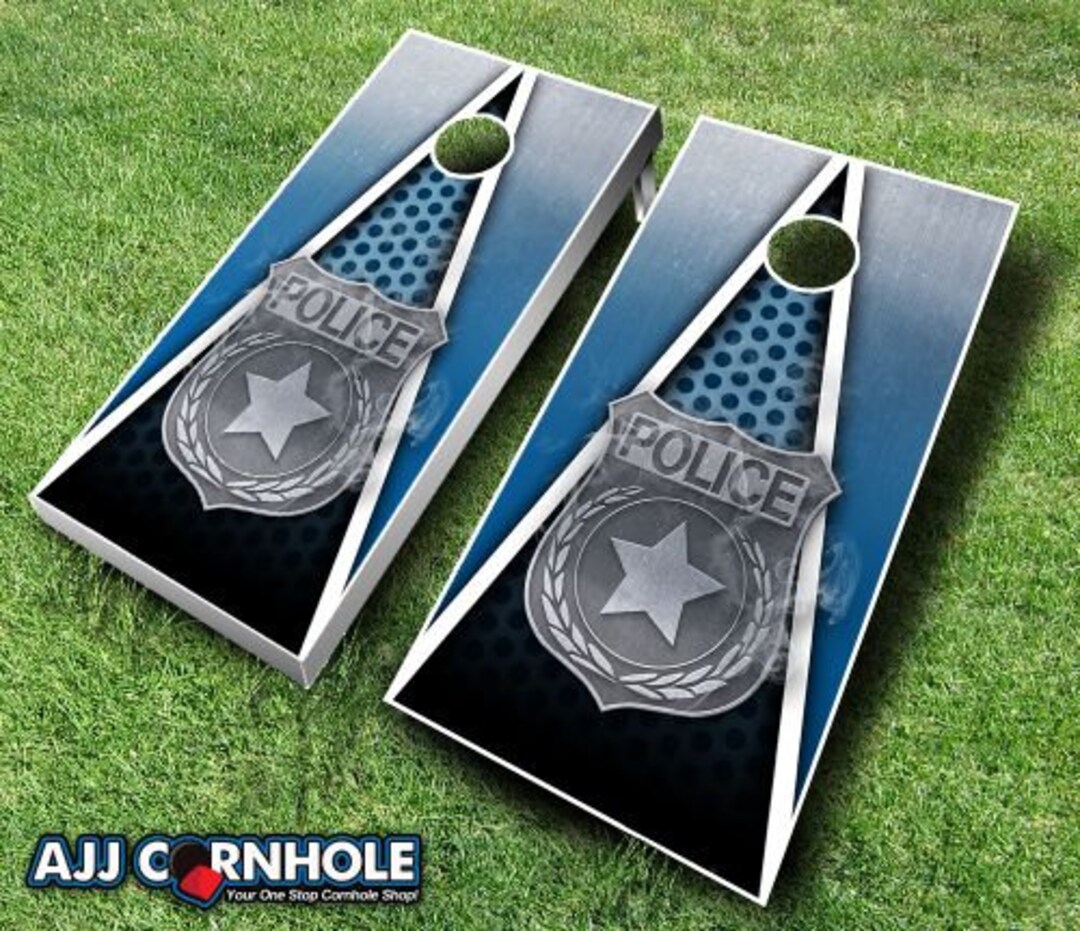 Police Cornhole Set With Bags - Cornhole Set - Cornhole - Quality ...