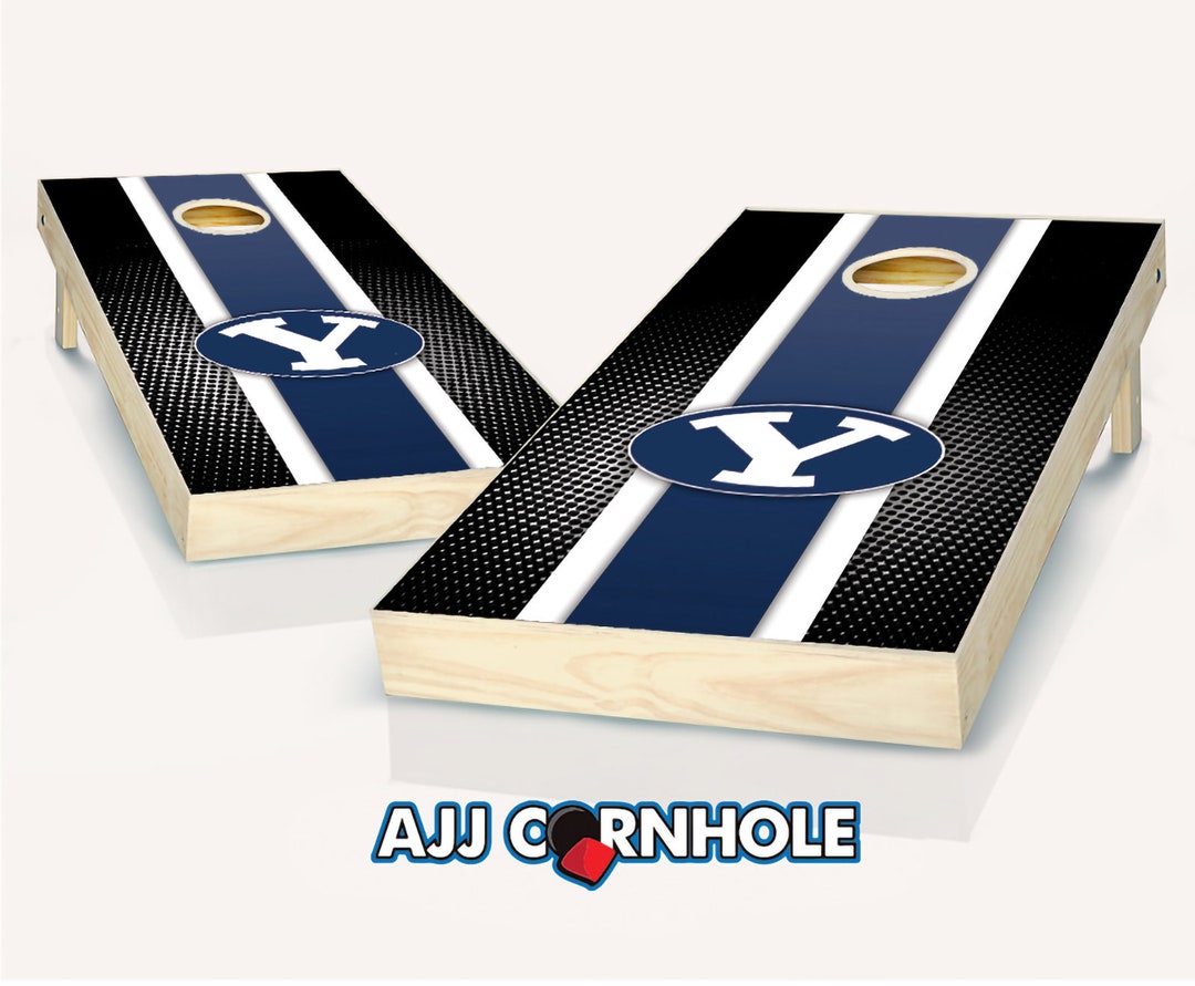 Officially Licensed BYU Cougars Striped Cornhole Set With Bags - Bean ...