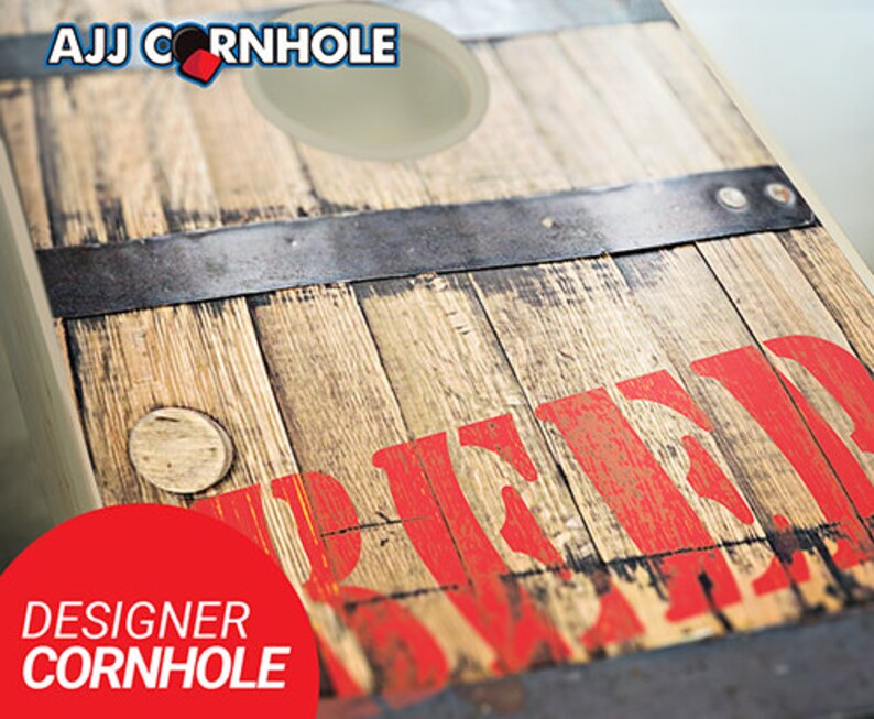 Beer Barrel Cornhole Set With Bags Cornhole Set Beer | Etsy