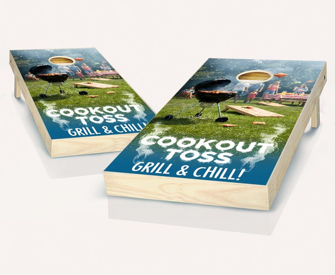 Cookout Toss Grill and Chill Cornhole Set With Bags - Golf Cornhole Set ...