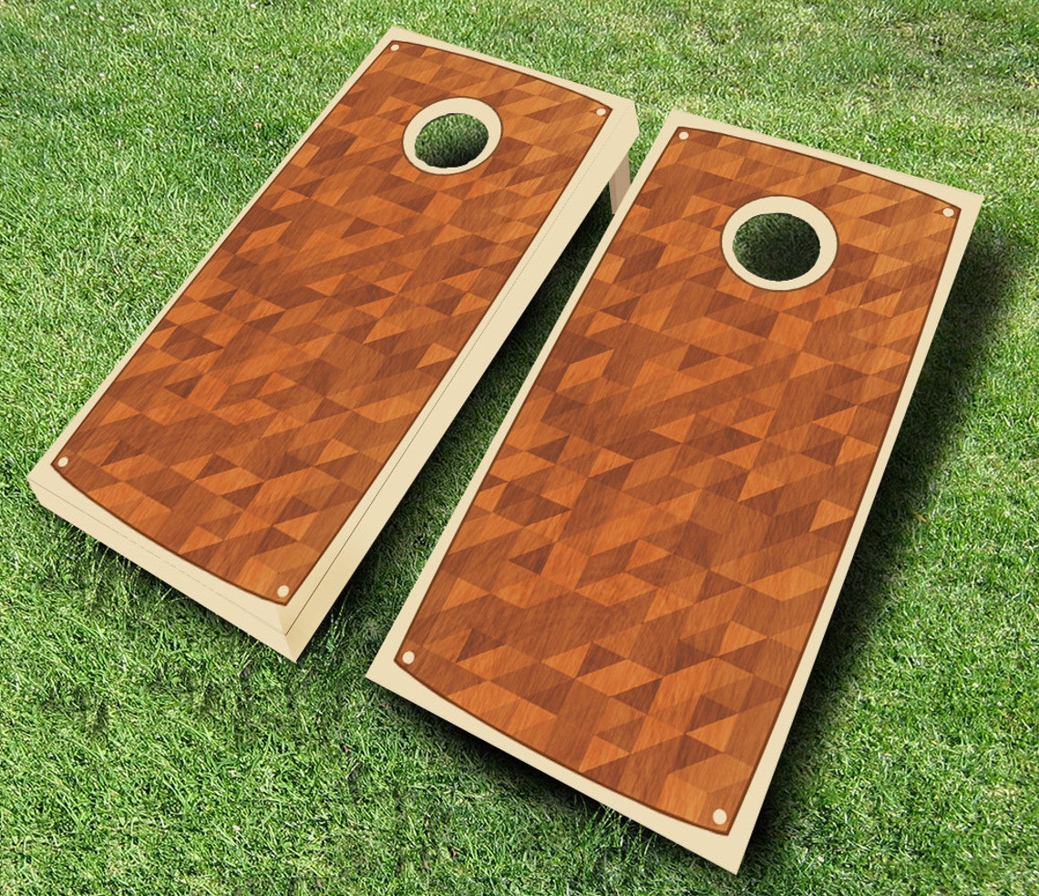 Retro Stained Satchel Cornhole Set With Bags Cornhole Set - Etsy