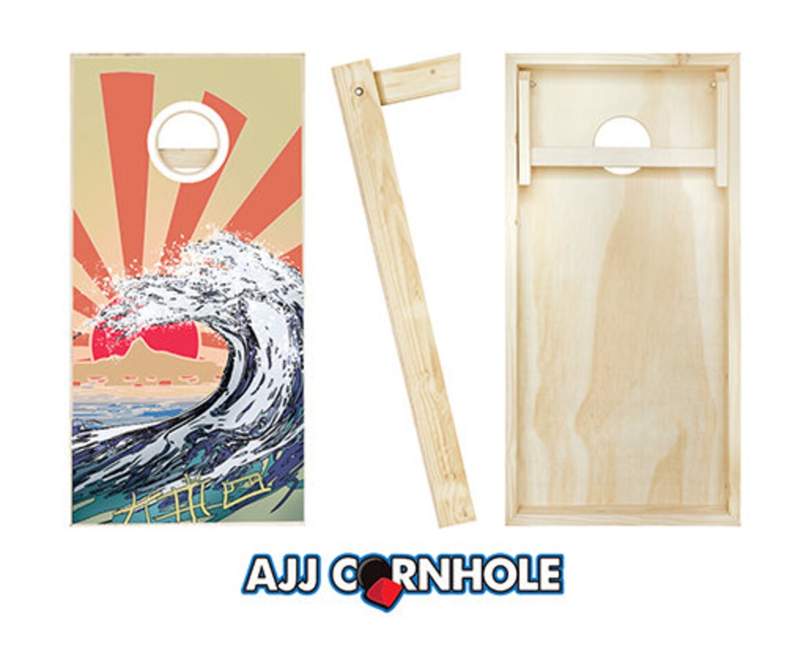 Waves Cornhole Set With Bags - Beach Cornhole Set - Cornhole - Quality ...