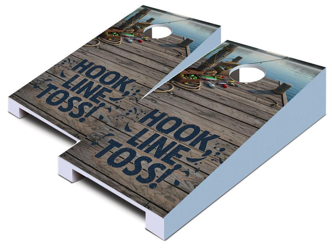 Hook Line Toss Fishing With Bags - Desktop Cornhole - Mini Toss - Mini ...