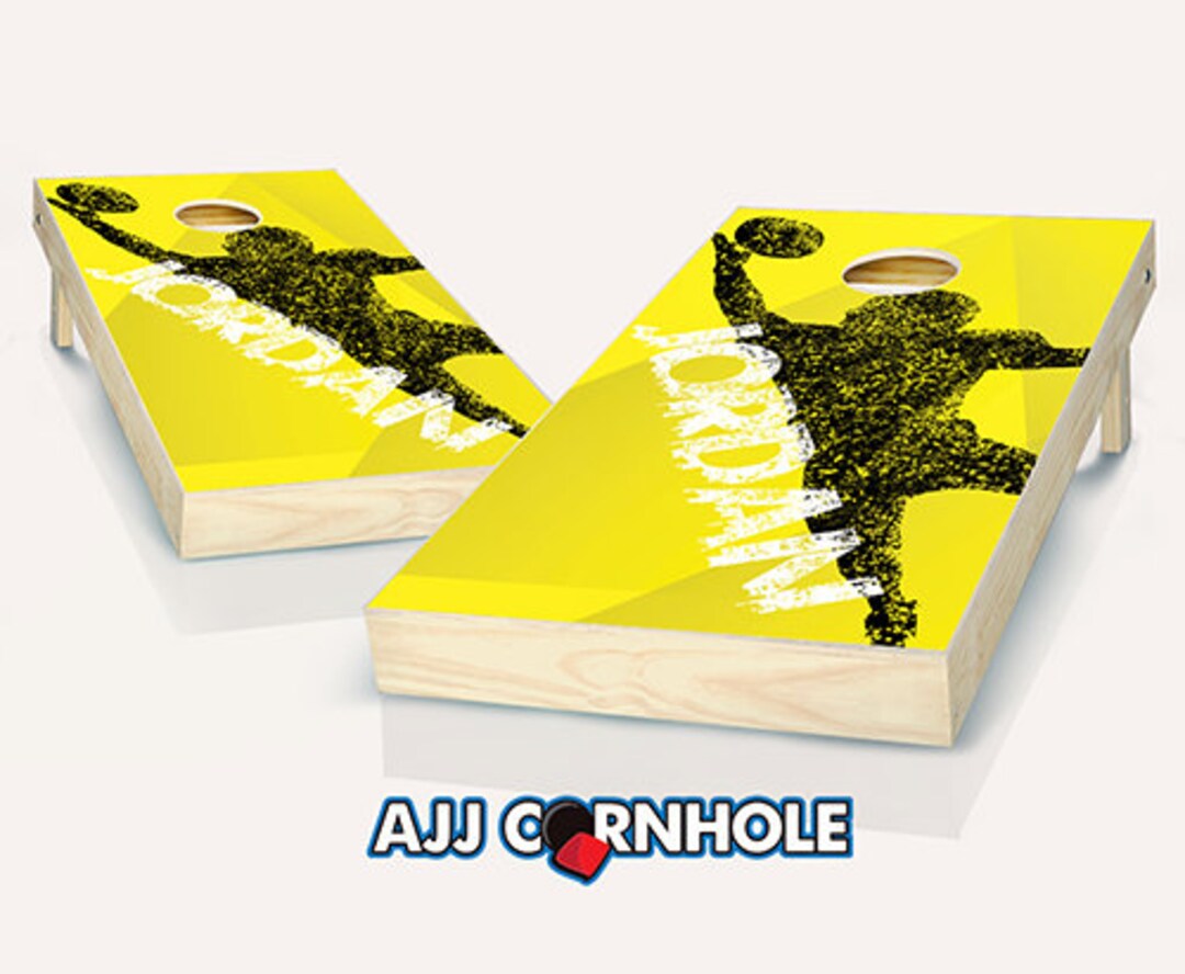 Palm It YELLOW Cornhole Set With Bags - Cornhole Set - Personalized ...