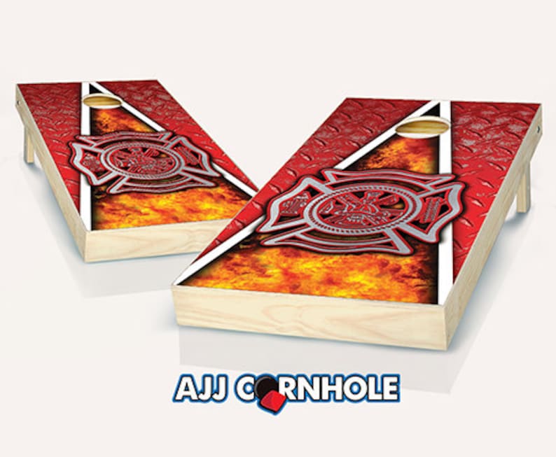 Fire Department Cornhole Set With Bags - Cornhole Set - Cornhole ...