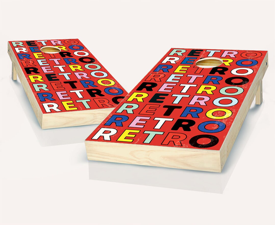 Retro Repeat Cornhole Set With Bags - Cornhole Set - Dream Cornhole ...