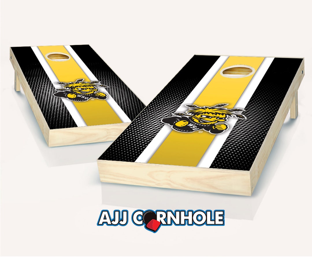 Officially Licensed Wichita State Shockers Striped Cornhole Set With ...