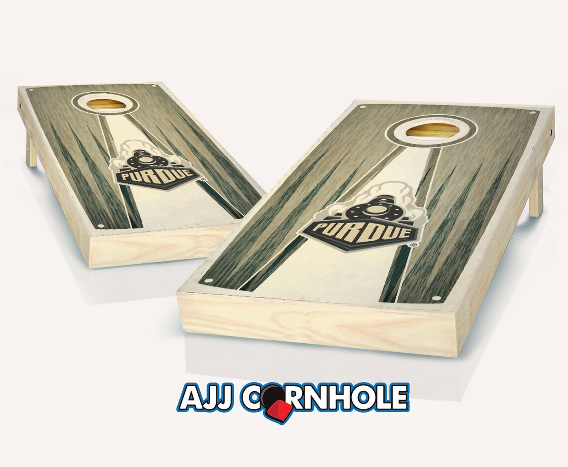 Officially Licensed Purdue Pyramid Stained Cornhole Set With Bags -bean ...