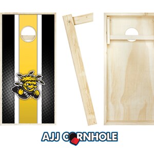 Officially Licensed Wichita State Shockers Striped Cornhole Set With ...