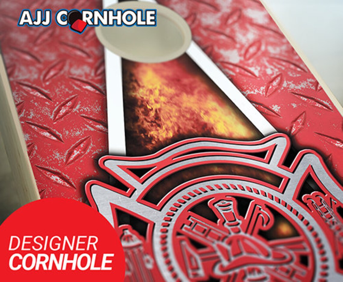 Fire Department Cornhole Set With Bags - Cornhole Set - Cornhole ...