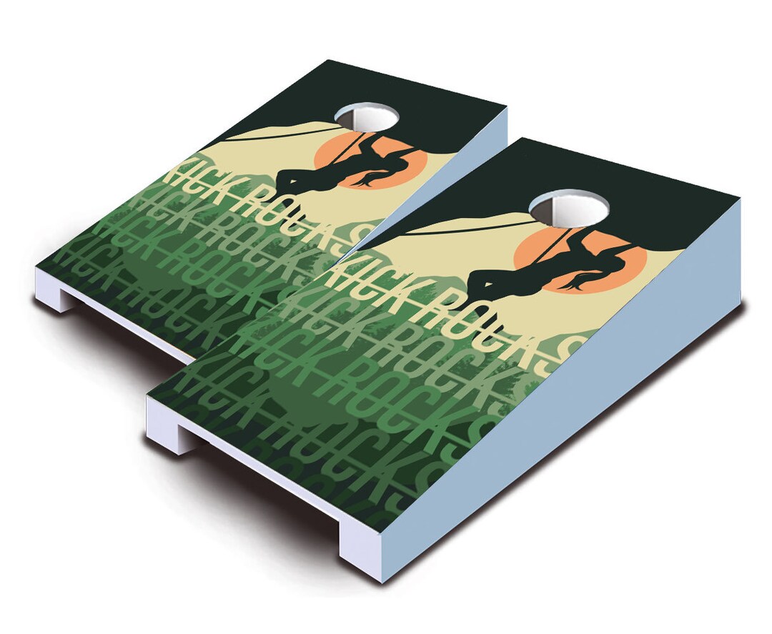 Rock Climbing Cornhole Set With Bags - Desktop Cornhole - Mini Toss ...